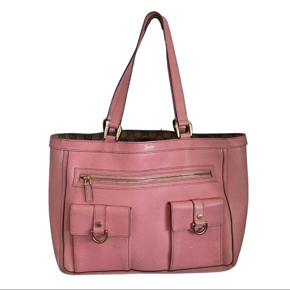 Gucci | Bags | Gucci Authentic Pink Leather Abbey Hawaii Exclusive Tote ...